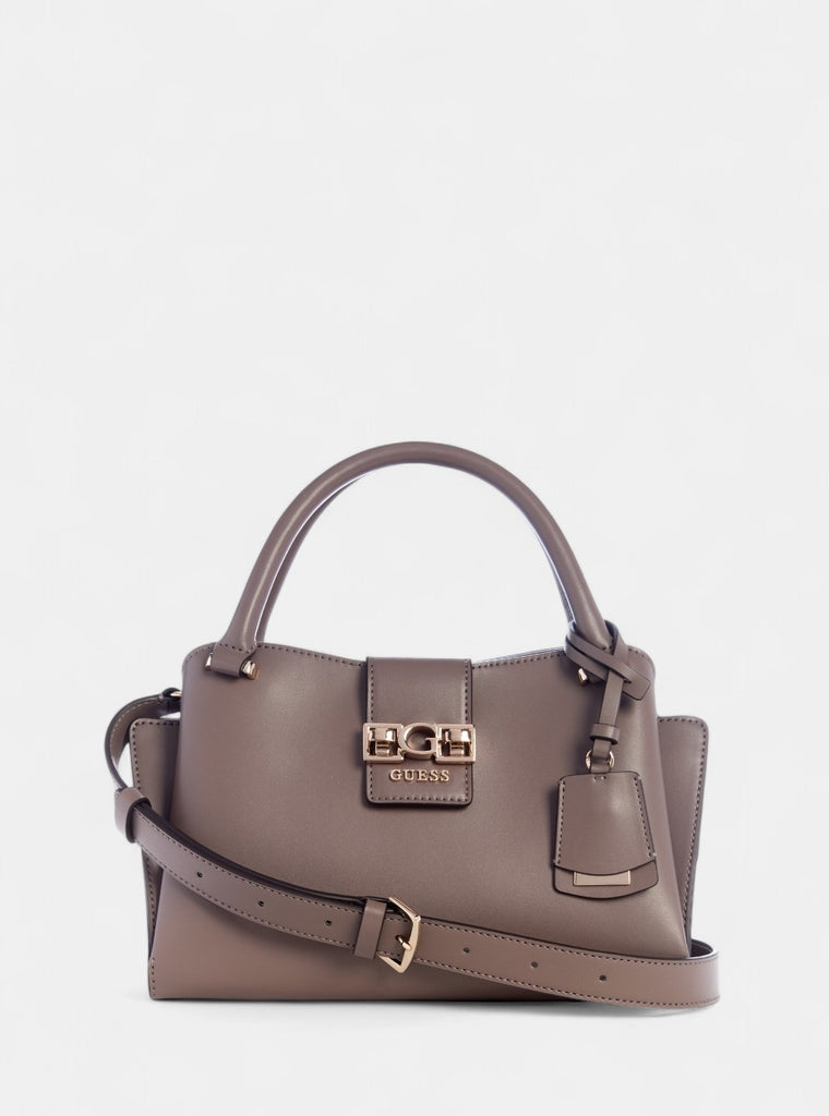 Brown Jane Small Satchel Bag | GUESS