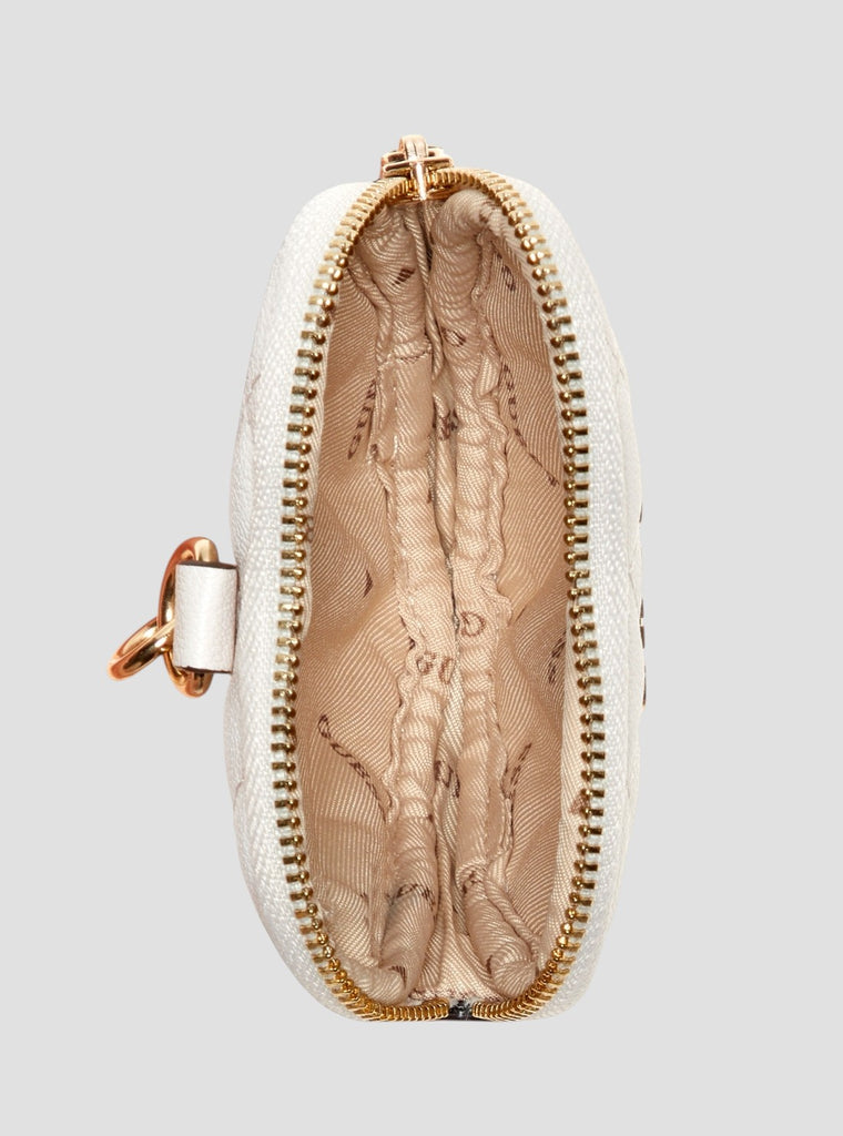 Off White Heart Pouch Keychain | GUESS