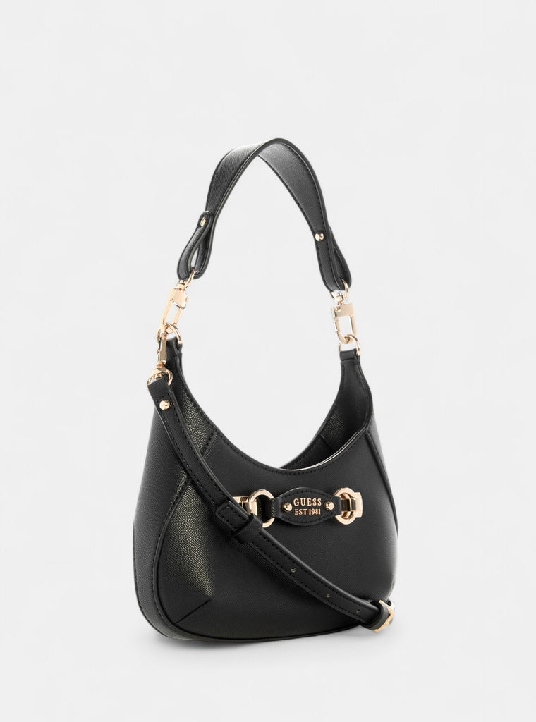 Black Mimina Mini Top Zip Crossbody Bag | GUESS