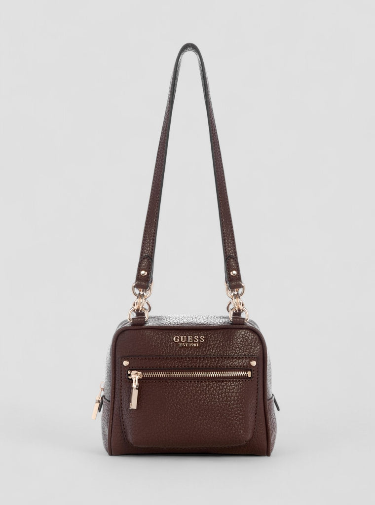 Espresso Marsha Box Shoulder Bag | GUESS