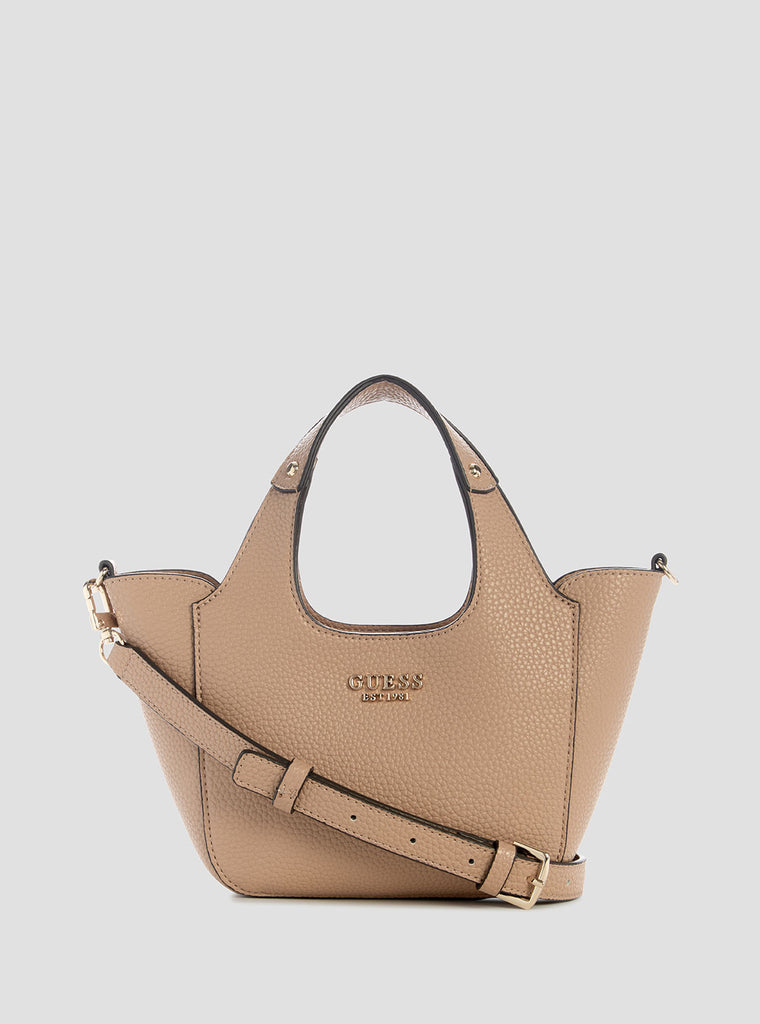 Beige Helina Mini Tote Bag | GUESS