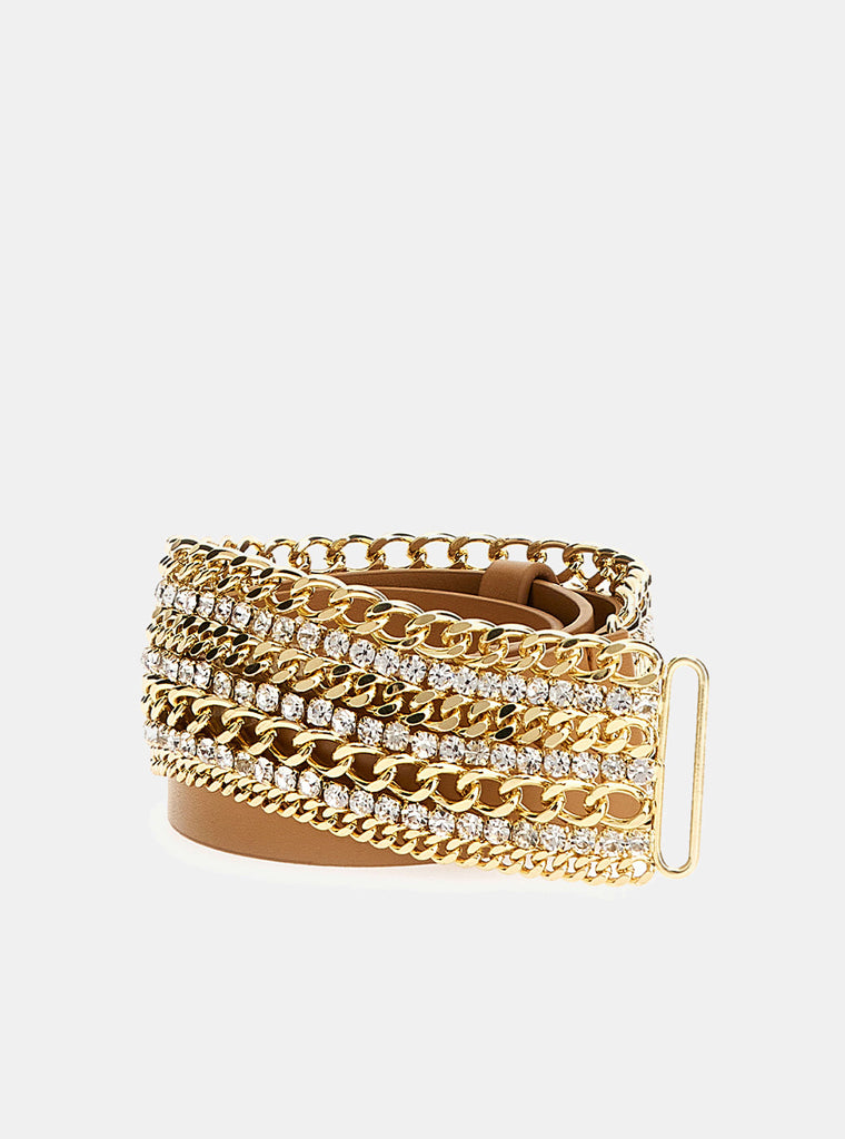 Gold Jewel Chain Belt | GUESS