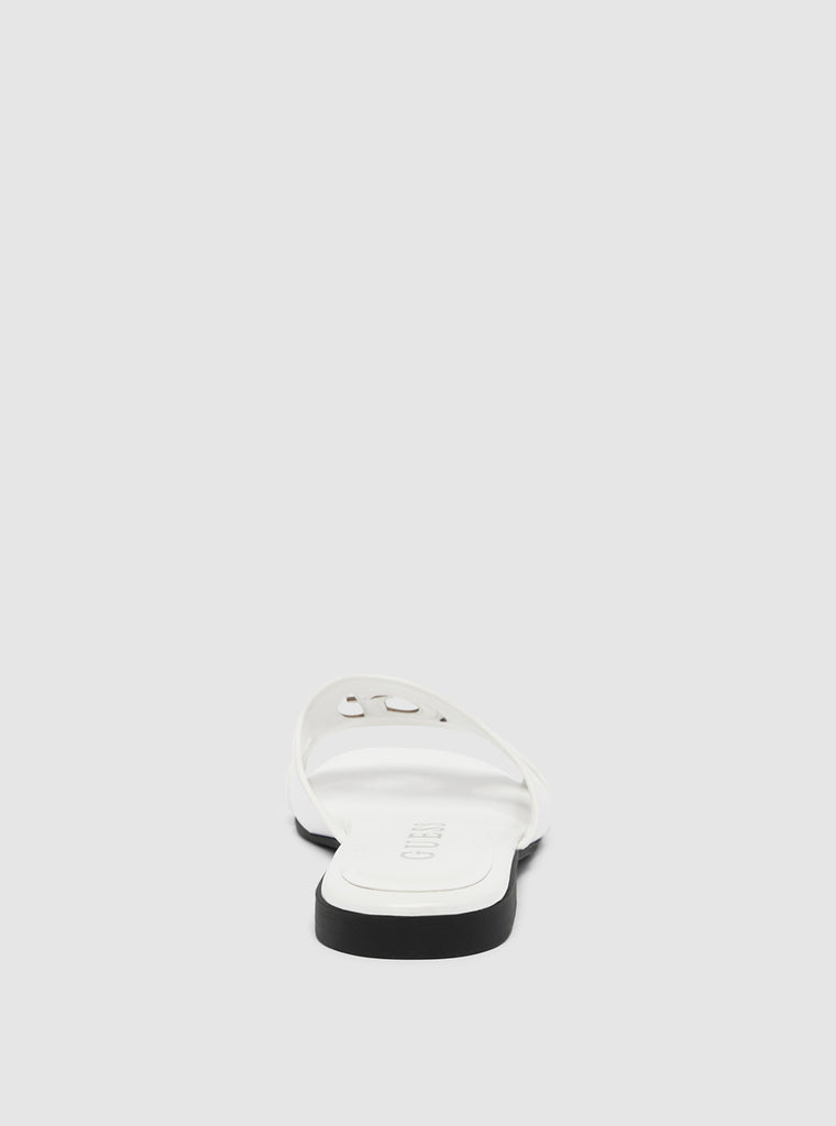 White Ciella Slides | GUESS