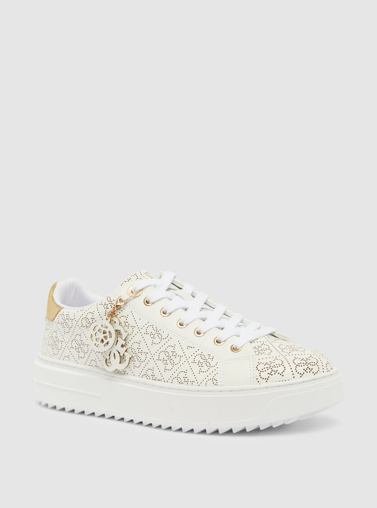 White Denesa Low-Top Platform Sneakers | GUESS