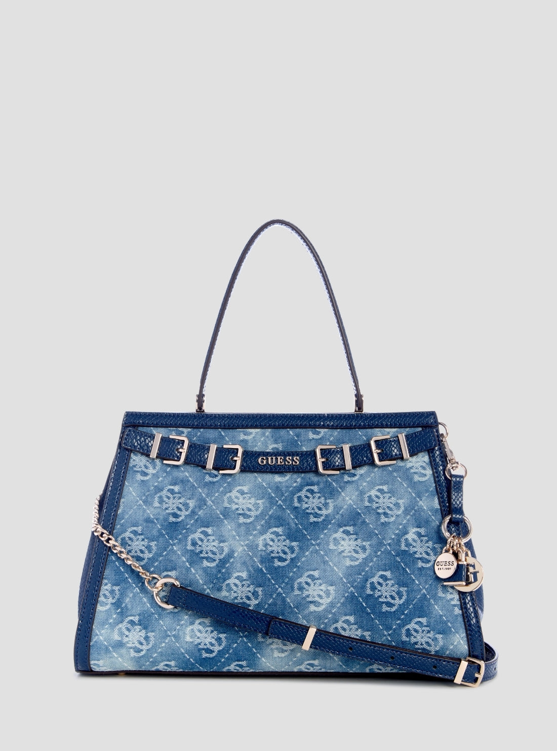 Blue Logo Dovie Satchel Bag | GUESS