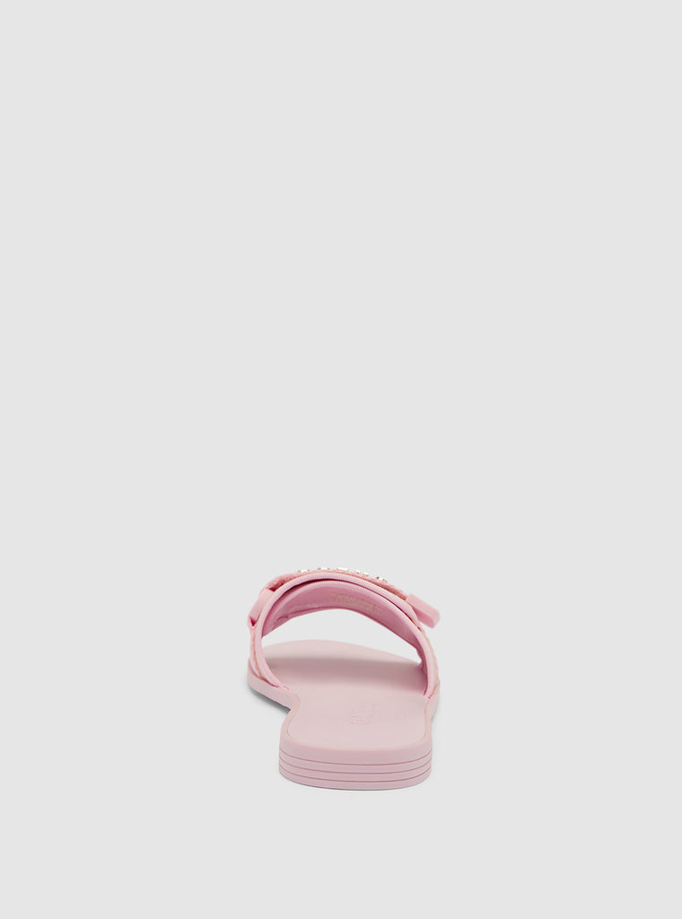 Pink Logo Elyze Slide Sandals | GUESS