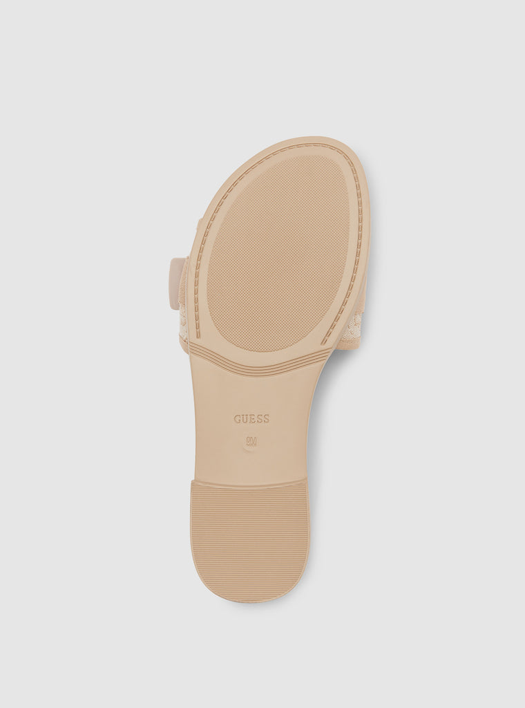 Beige Elyze Slide Sandals | GUESS