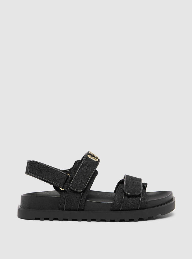 Black Fadison Strap Sandal | GUESS