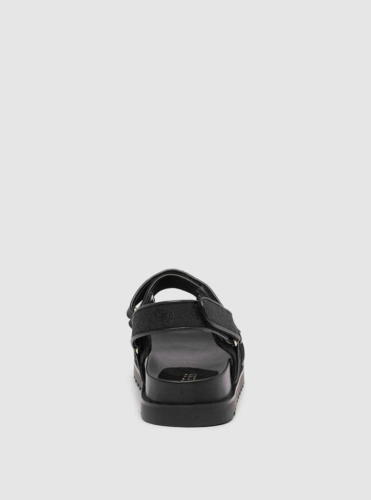 Black Fadison Strap Sandal | GUESS