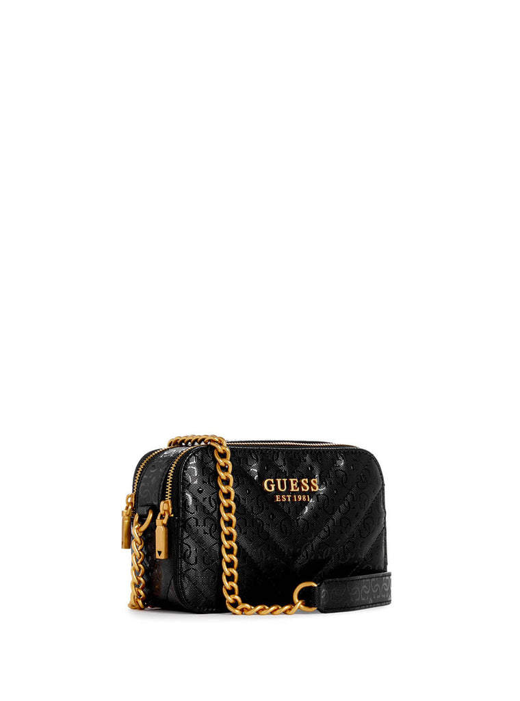 Black Jania Logo Crossbody Bag | GUESS Handbags