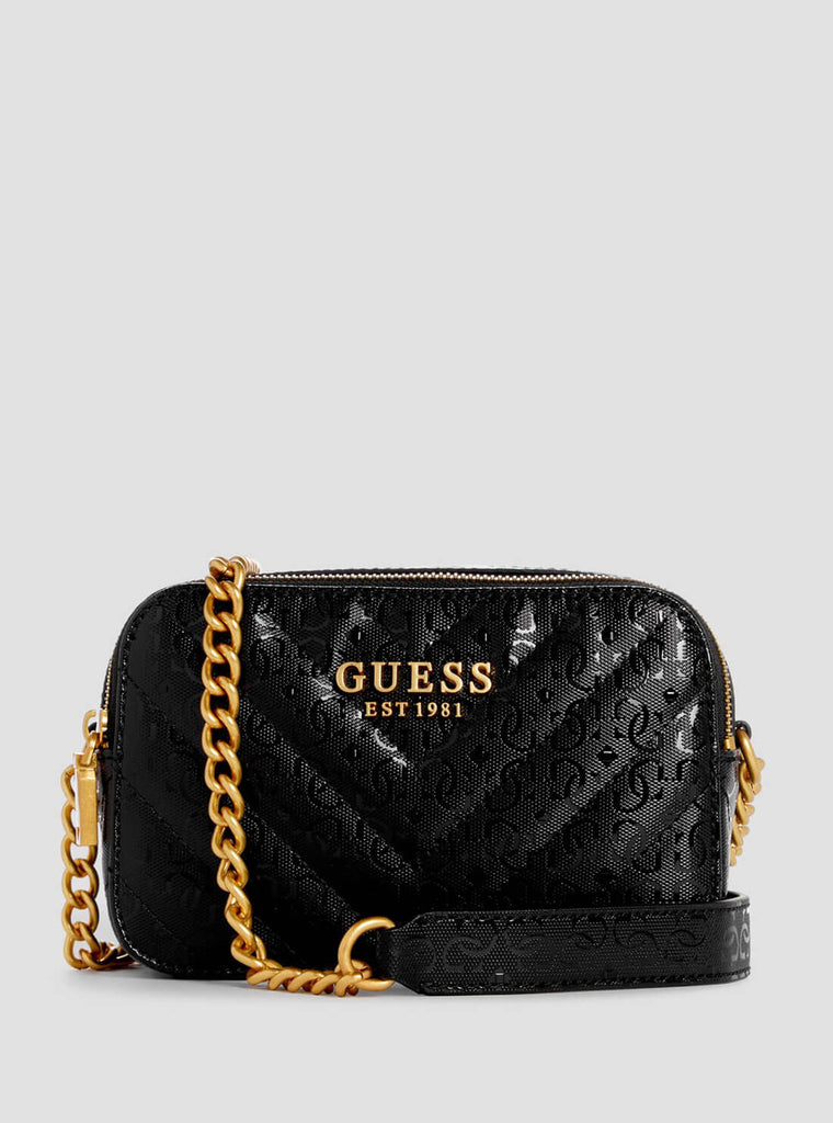 Black Jania Logo Crossbody Bag | GUESS Handbags