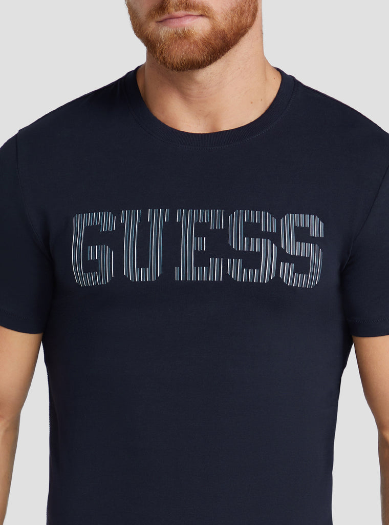 Eco Blue Ermak Logo T-Shirt - GUESS