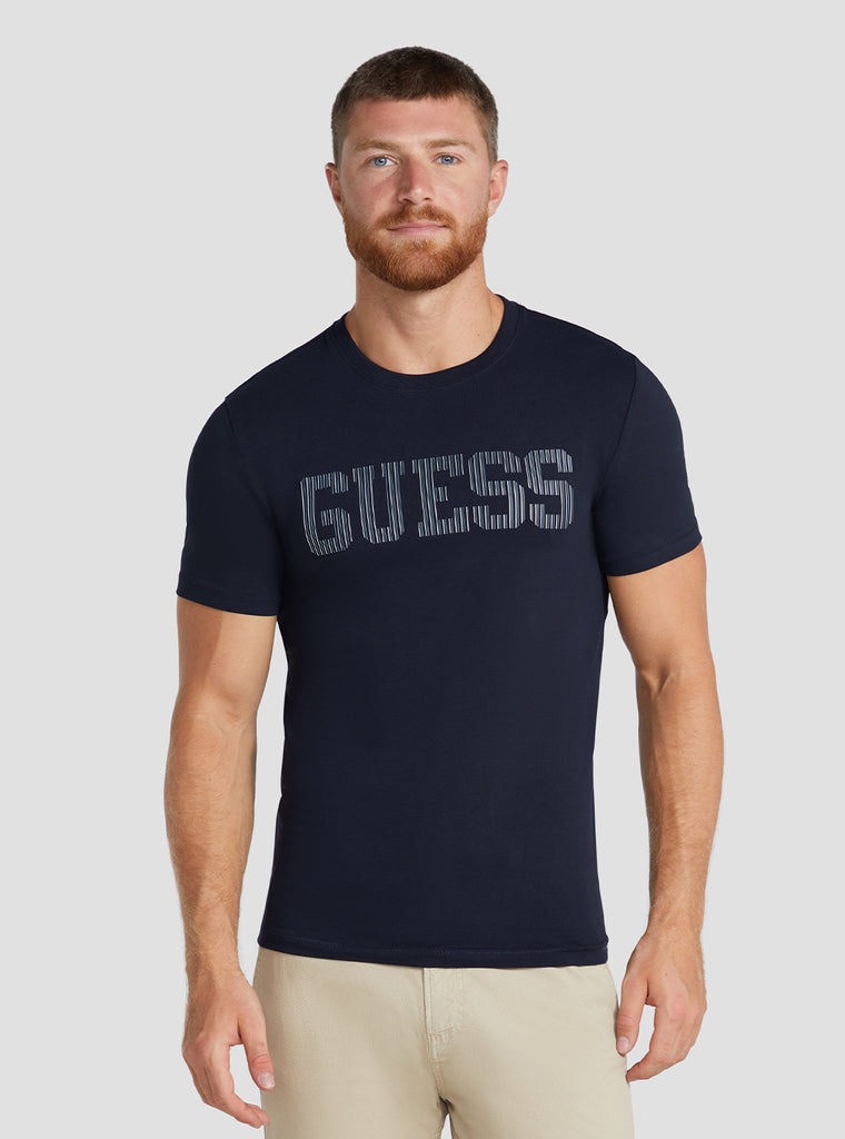 Eco Blue Ermak Logo T-Shirt - GUESS