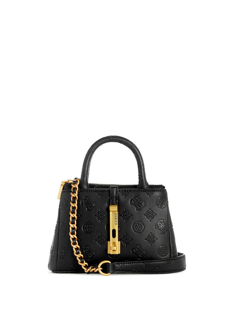 Black Logo James Mini Satchel Bag | GUESS