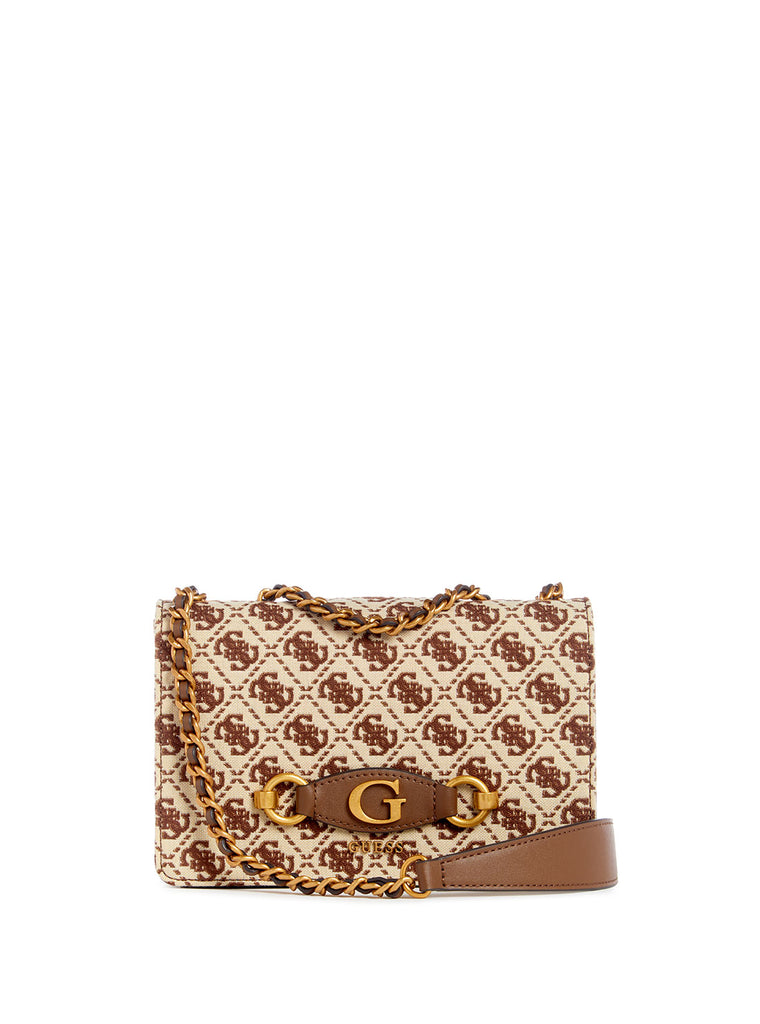 Brown Logo Izzy Crossbody Bag - GUESS