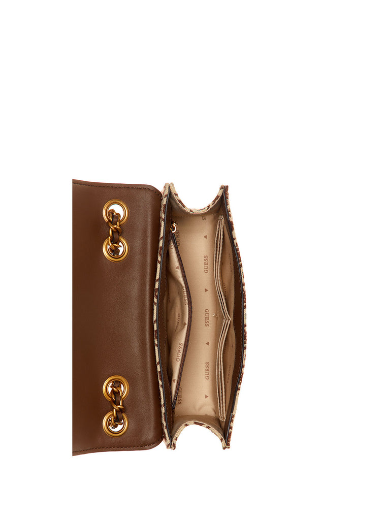 Brown Logo Izzy Crossbody Bag | GUESS