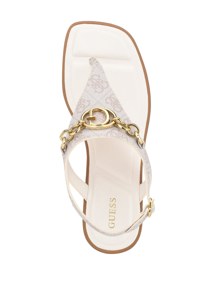 Ivory Rissy Logo Sandals | GUESS