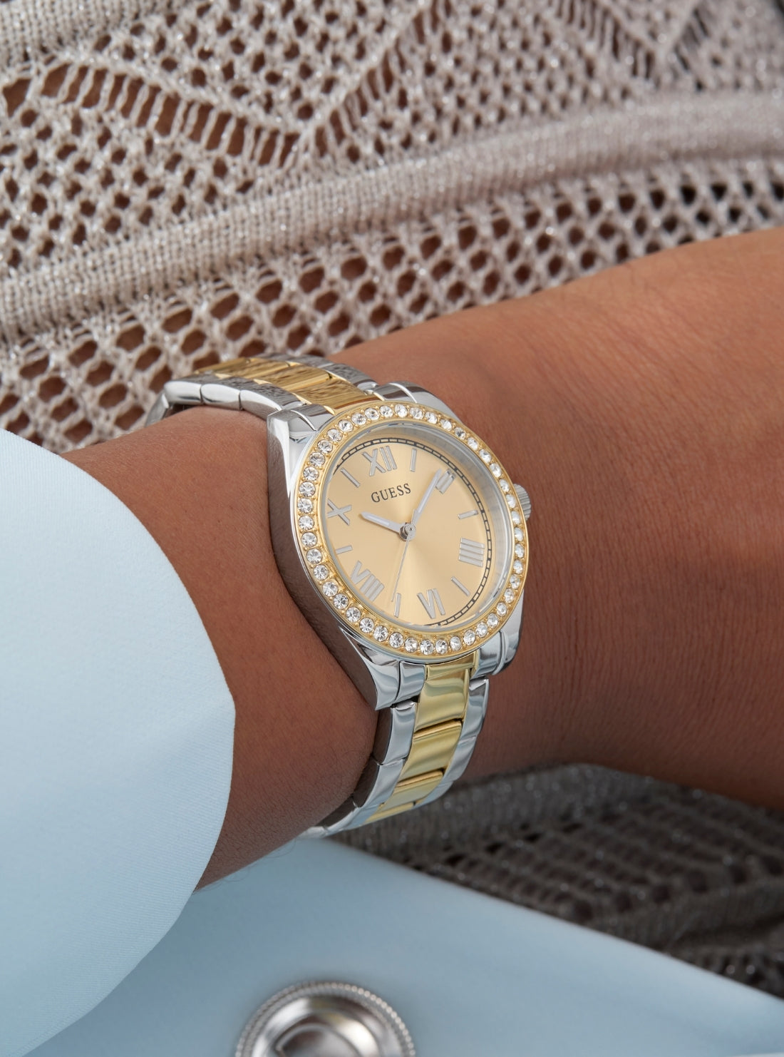 Silver Gold Mini Luna Watch | GUESS