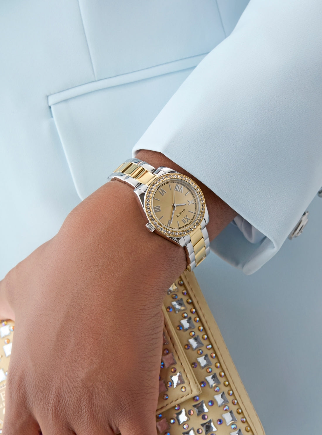 Silver Gold Mini Luna Watch | GUESS
