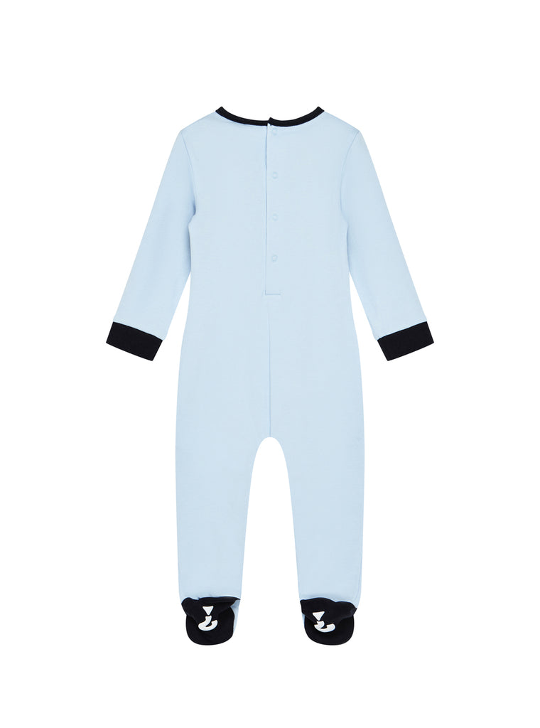 Eco Blue Interlock Overall (0–9m) | GUESS