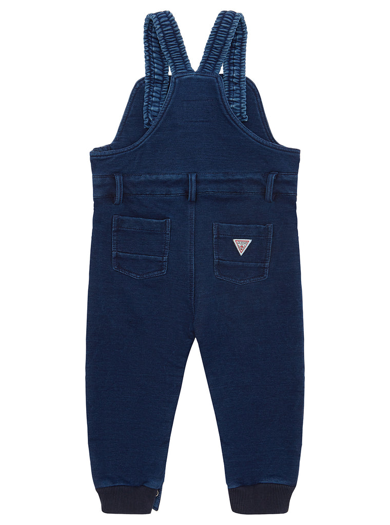 Blue Denim Knit Overall (0-12M) | GUESS