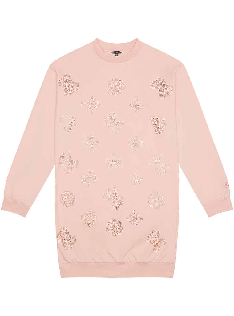 Light Coral French Terry Dress (7-16) - GUESS