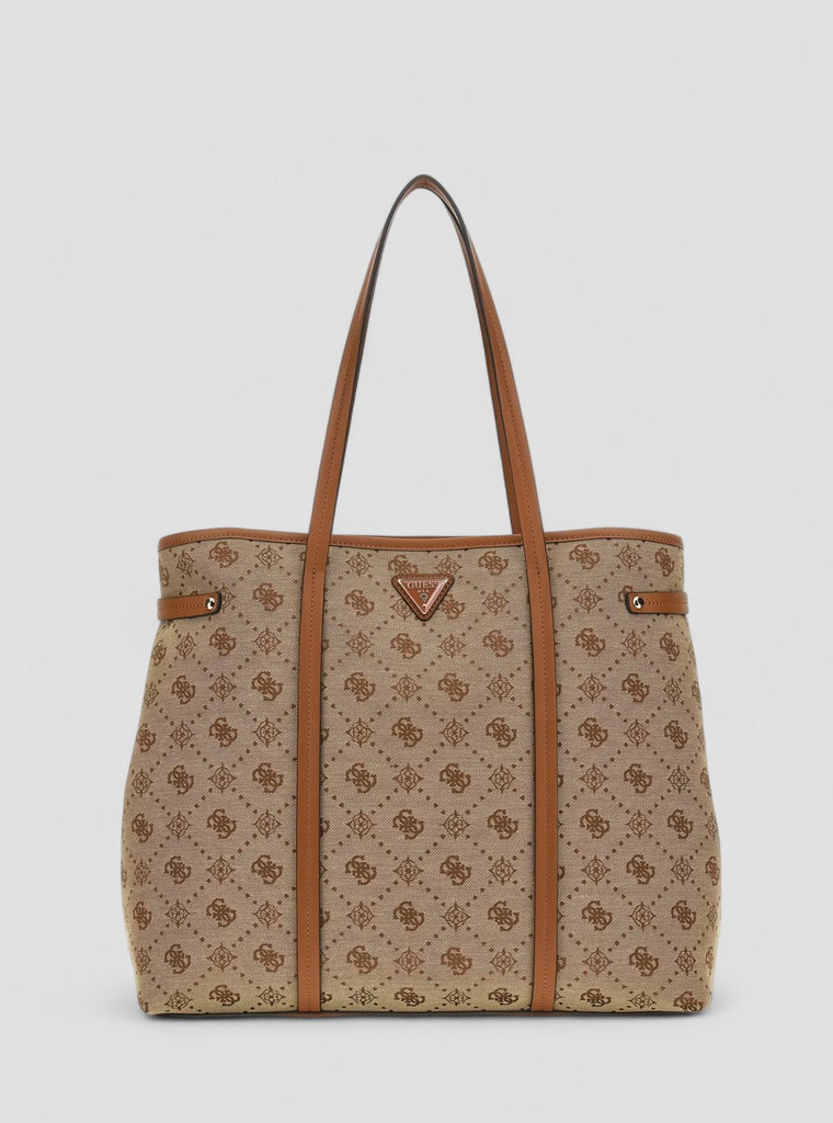 Brown Logo Neda 4G Peony Tote Bag | GUESS