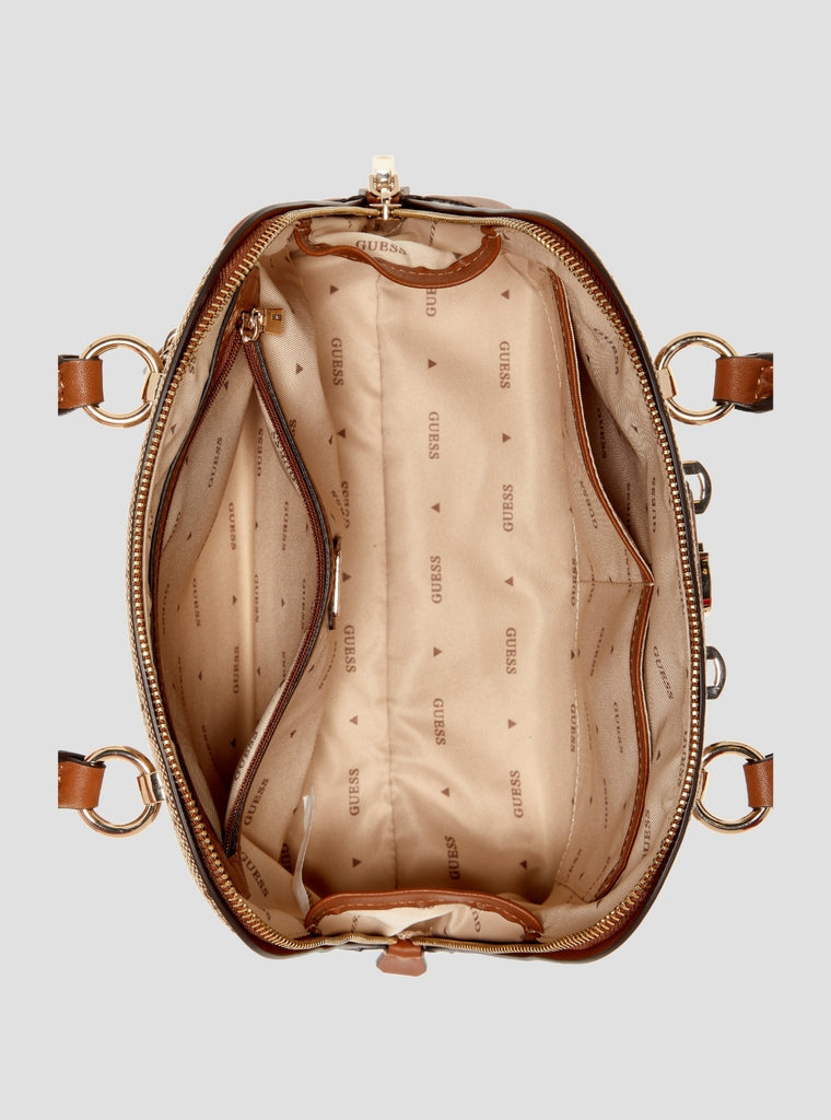 Brown Neda Dome Satchel | GUESS