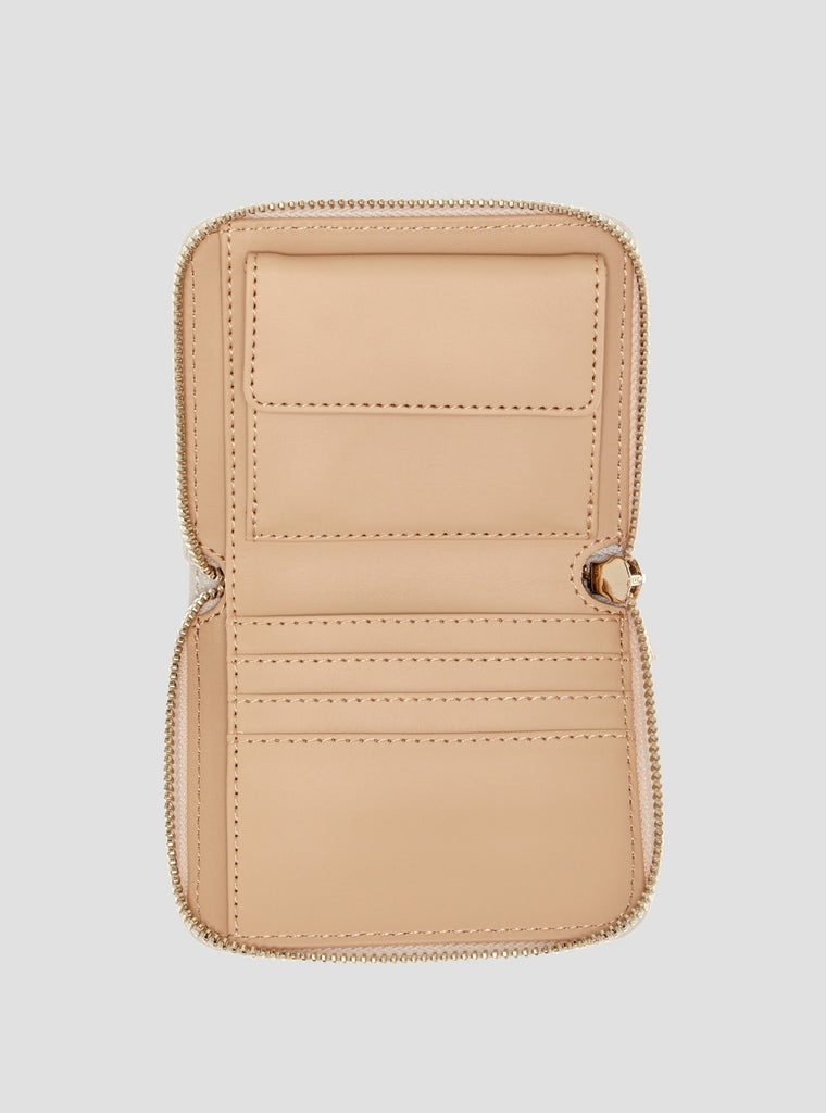 Brown Logo Neda Small Zip Around Wallet | GUESS