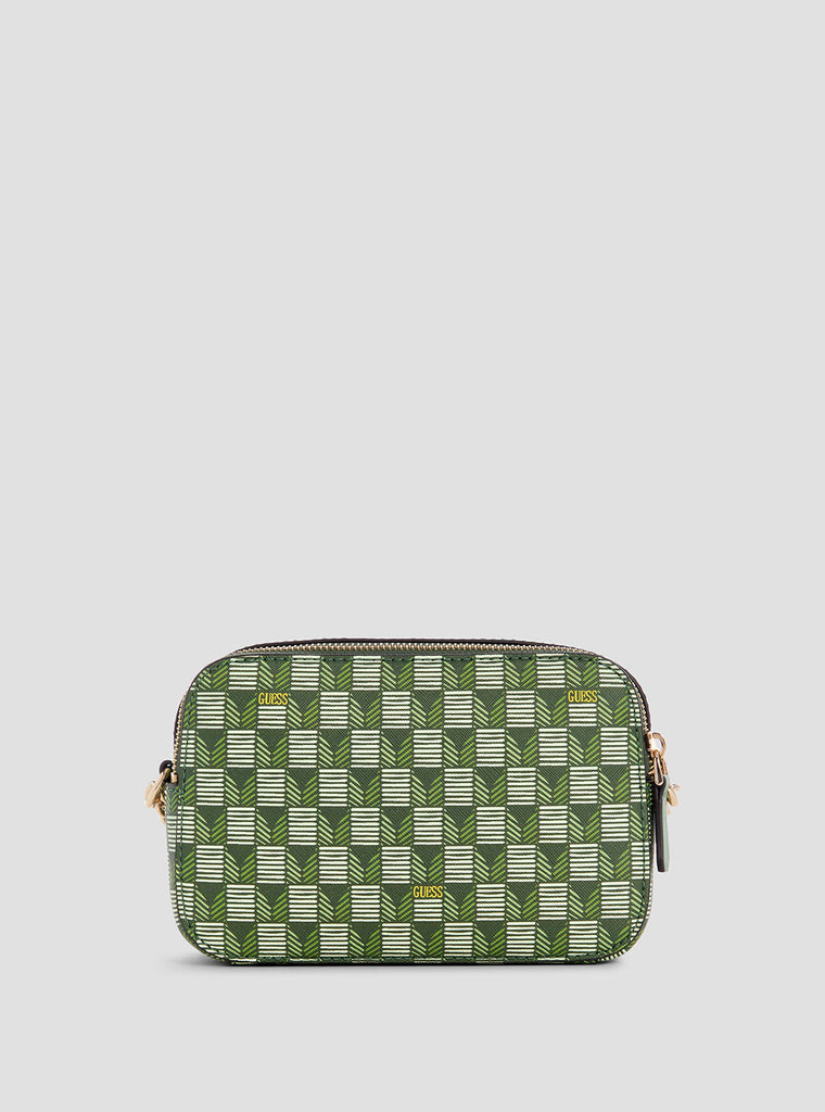Green Logo G Wave Crossbody Camera Bag - GUESS