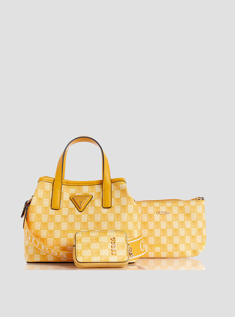Yellow Logo G Wave Mini Tote Bag | GUESS