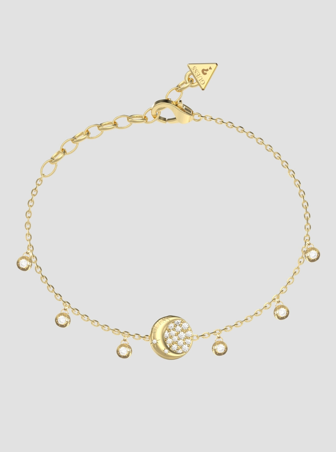 Gold Aurora Pavé Fringe Bracelet | GUESS