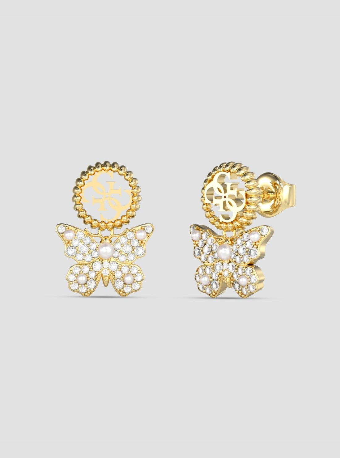 Gold Borboleta 4G Pendant Earrings | GUESS