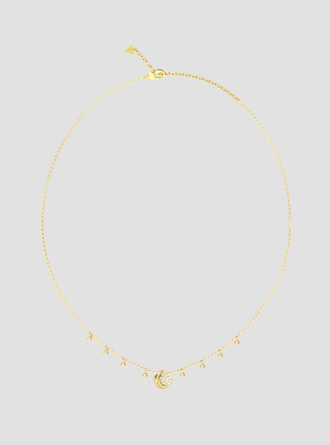 Gold Aurora Pavé Fringe Necklace | GUESS