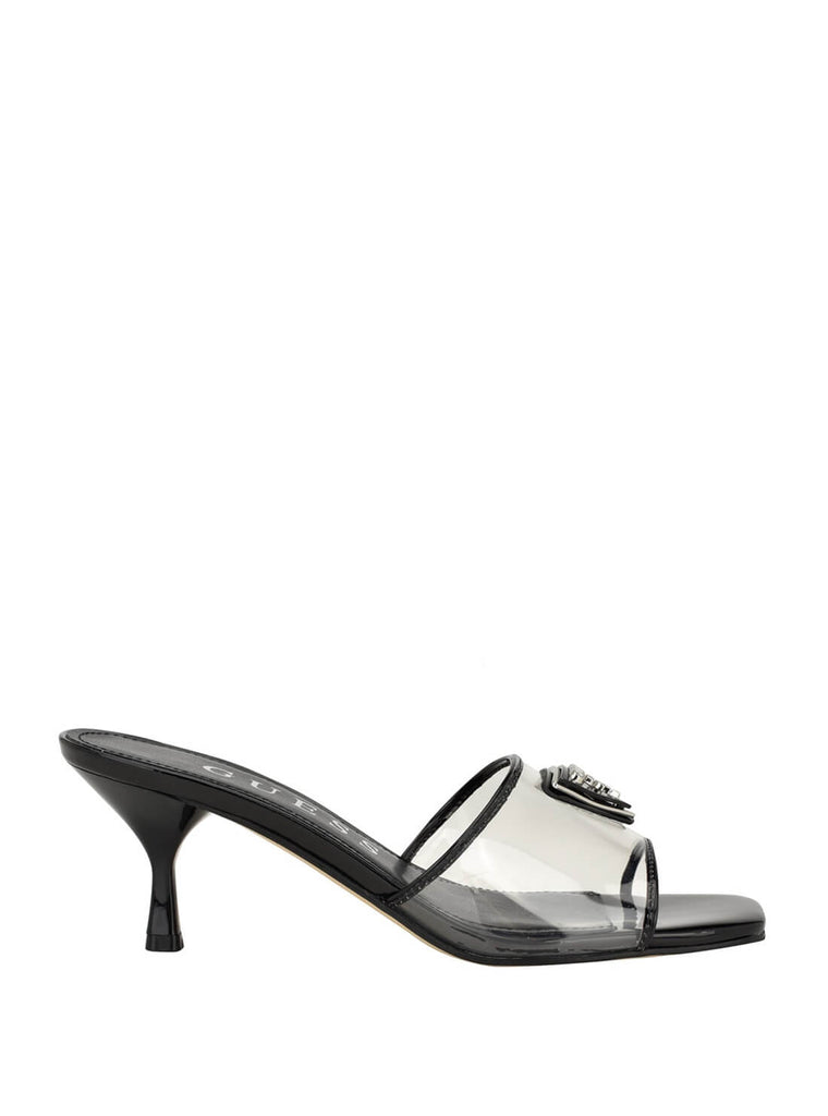 Black Lusie Clear Kitten Heels | GUESS Women's Shoes