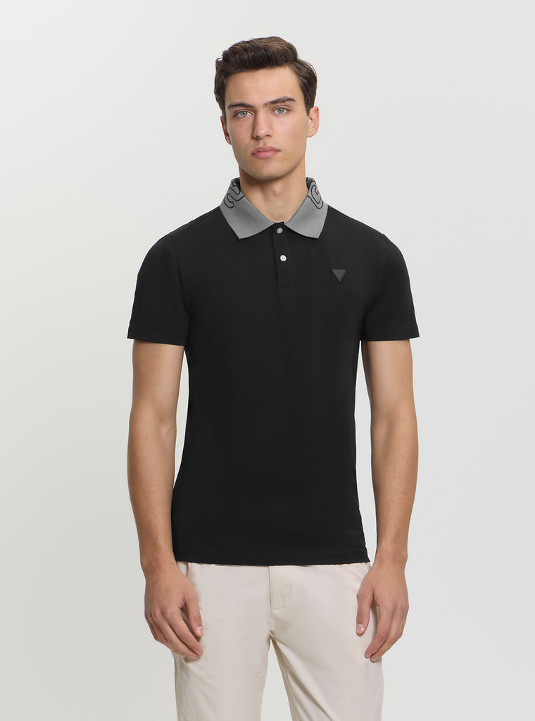 Black Nolan Polo T-Shirt | GUESS