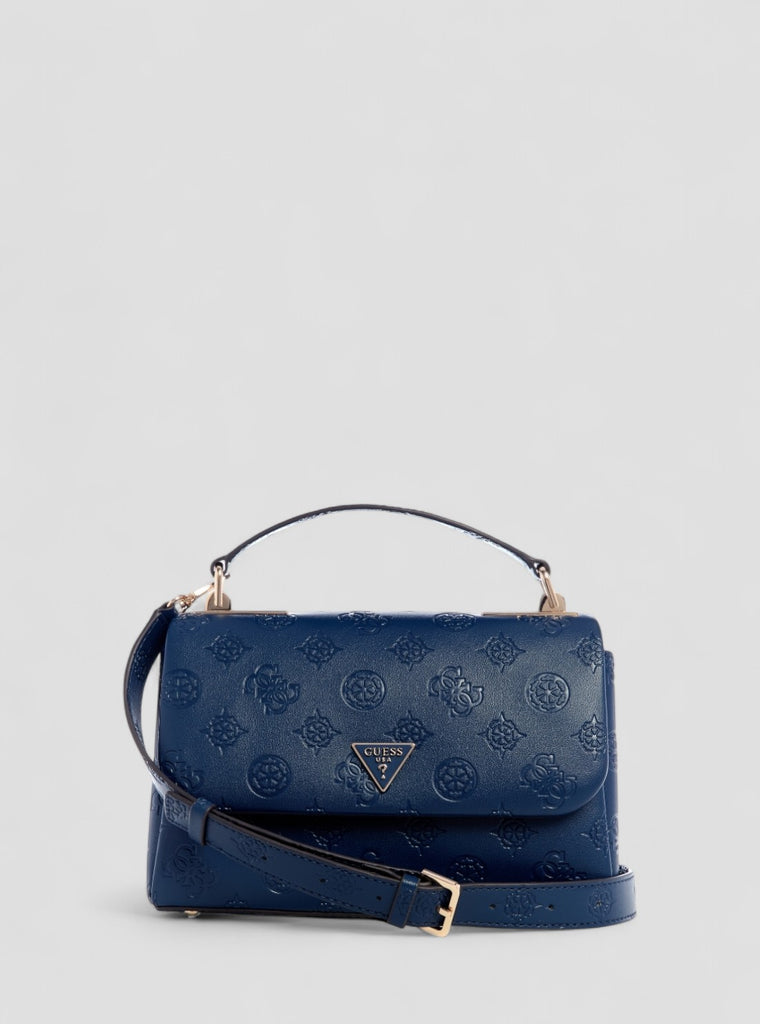 Blue Logo Tisha Top Handle Flap Bag | GUESS