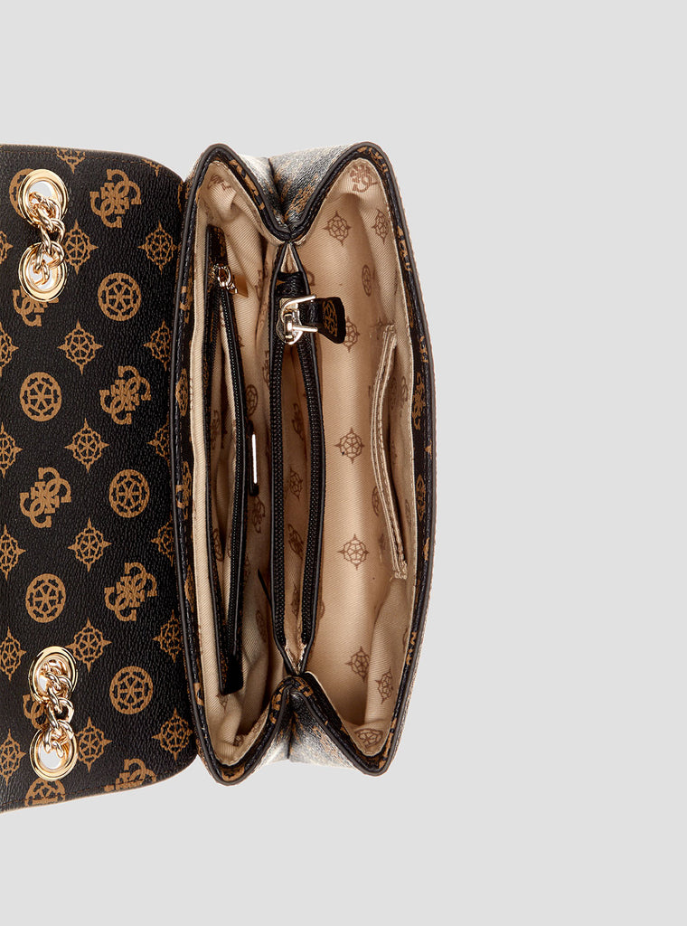 Brown Logo Daryna Crossbody Bag | GUESS