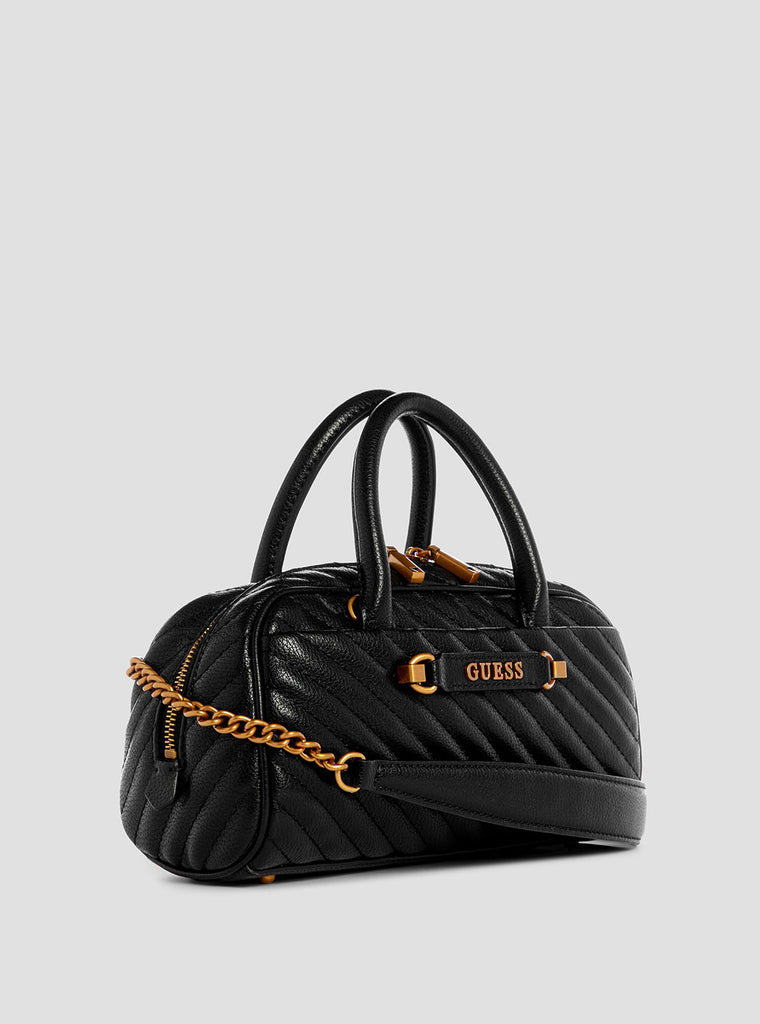 Black Sela Box Satchel Bag | GUESS