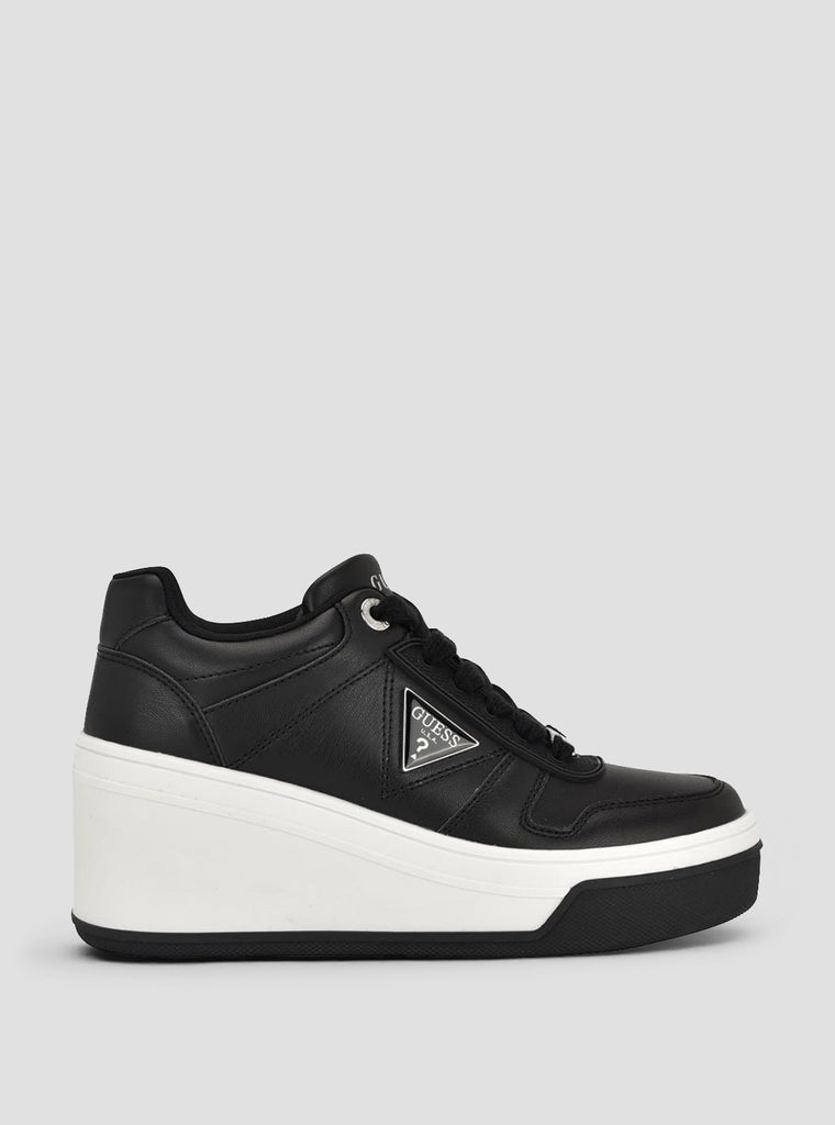 Black Rozinn Platform Wedge Sneakers | GUESS