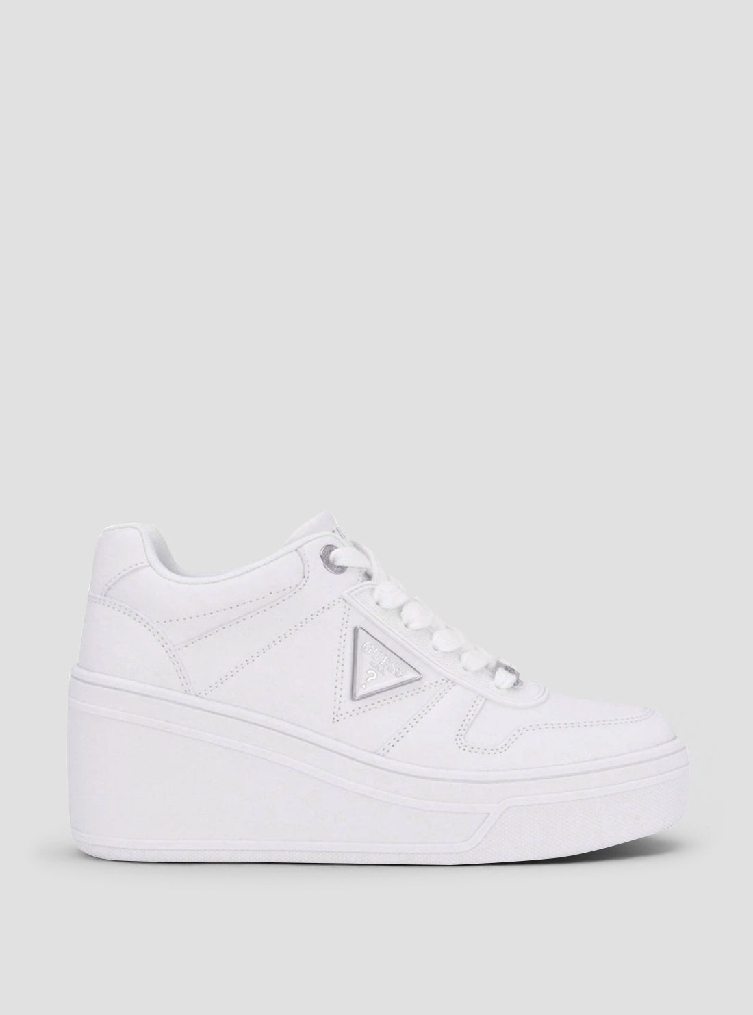White Rozinn Wedge Sneakers | GUESS