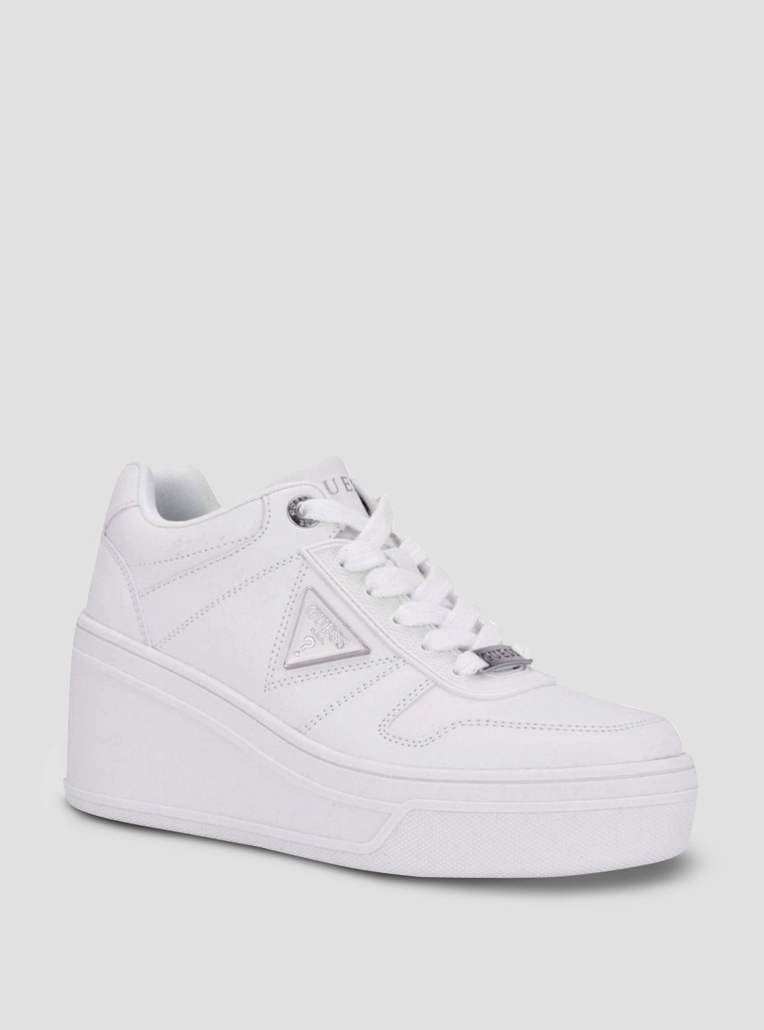 White Rozinn Wedge Sneakers | GUESS