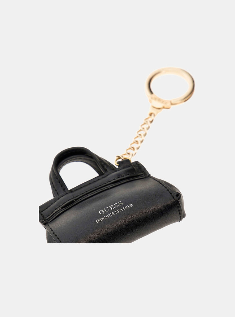 Black Leather Handbag Keyring – GUESS