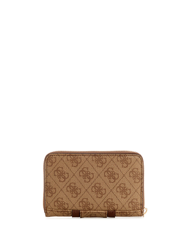 Brown Logo Noreen Medium Wallet - GUESS