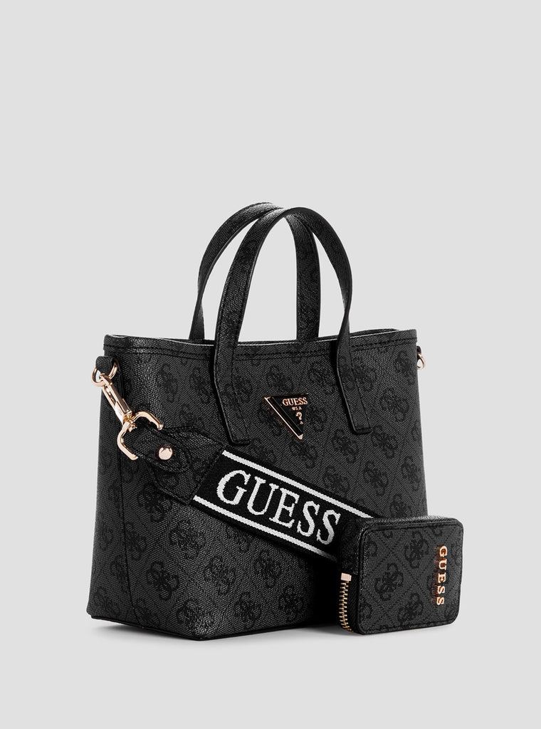 Black Logo Latona Mini Tote Bag | GUESS