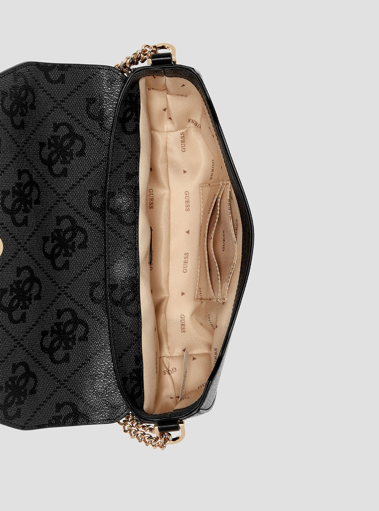 Black Logo Erenia Convertible Crossbody Flap | GUESS