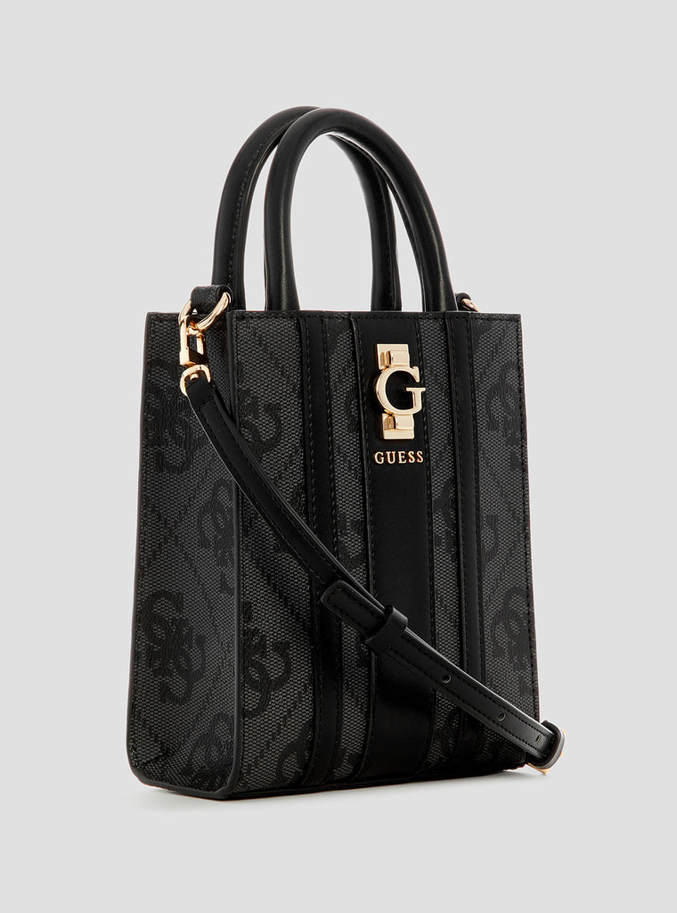 Black Logo Erenia Mini Tote Bag | GUESS