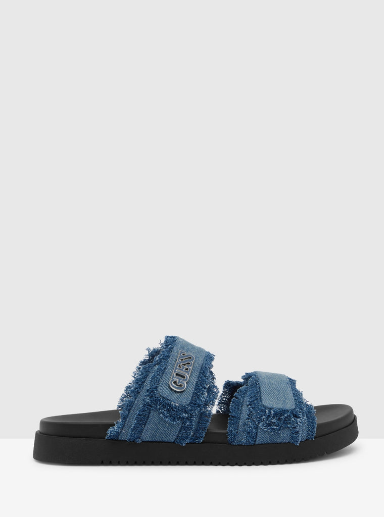 Blue Teall Slide Sandals | GUESS