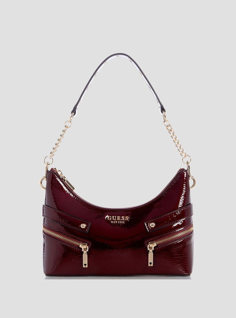 Burgundy Trissa Shoulder Bag | GUESS
