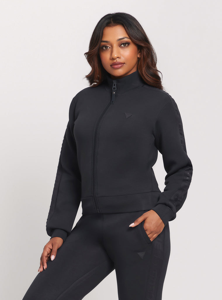 Eco Navy Allie Scuba Zip Active Jacket | GUESS